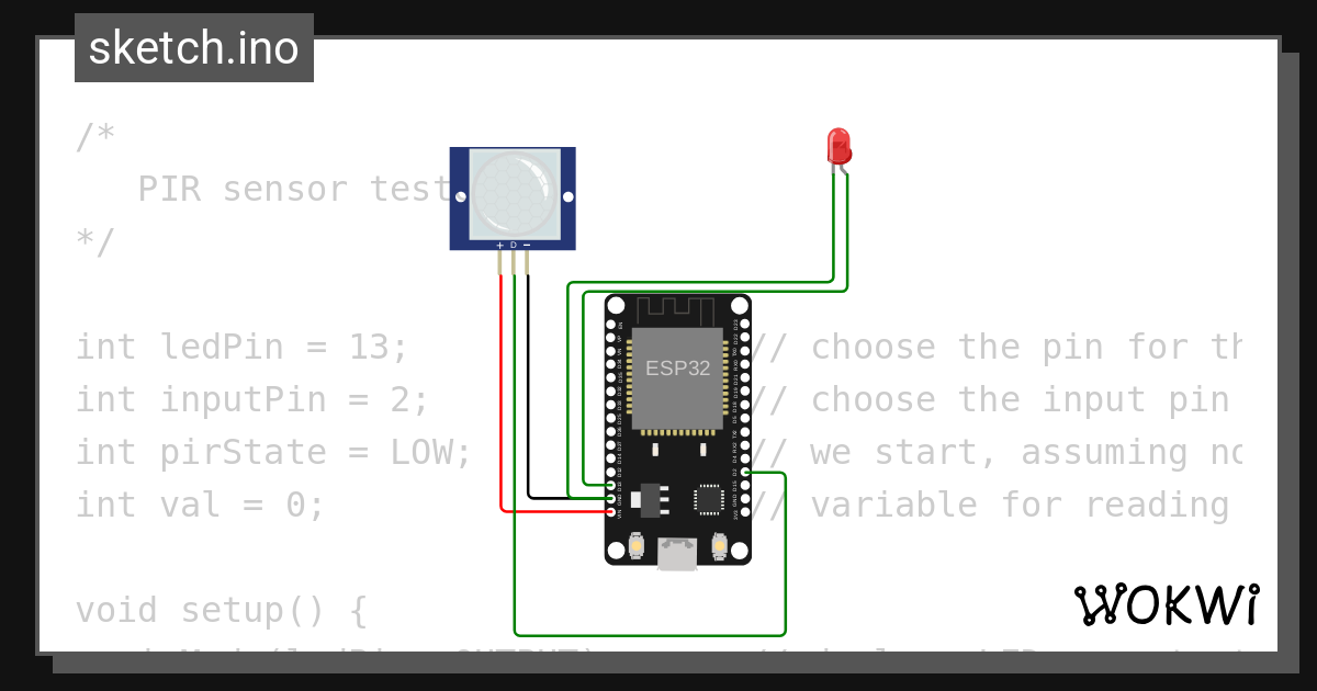 Pir Sensor Wokwi Esp32 Stm32 Arduino Simulator 1180