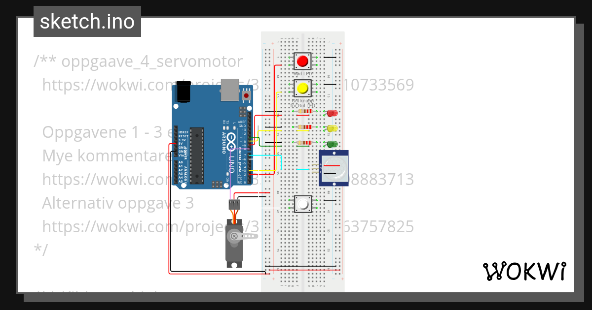 oppgaave_4_servomotor Copy - Wokwi ESP32, STM32, Arduino Simulator