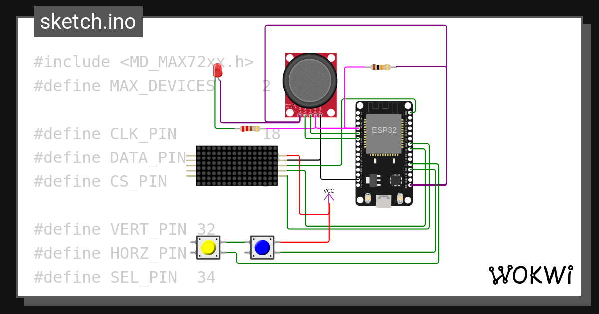 8x8 Joi Array Wokwi Arduino And Esp32 Simulator