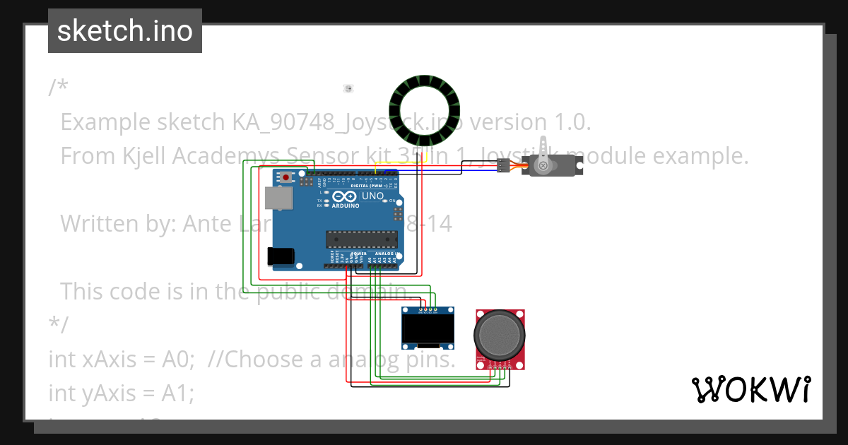 joystick mekatronik - Wokwi ESP32, STM32, Arduino Simulator