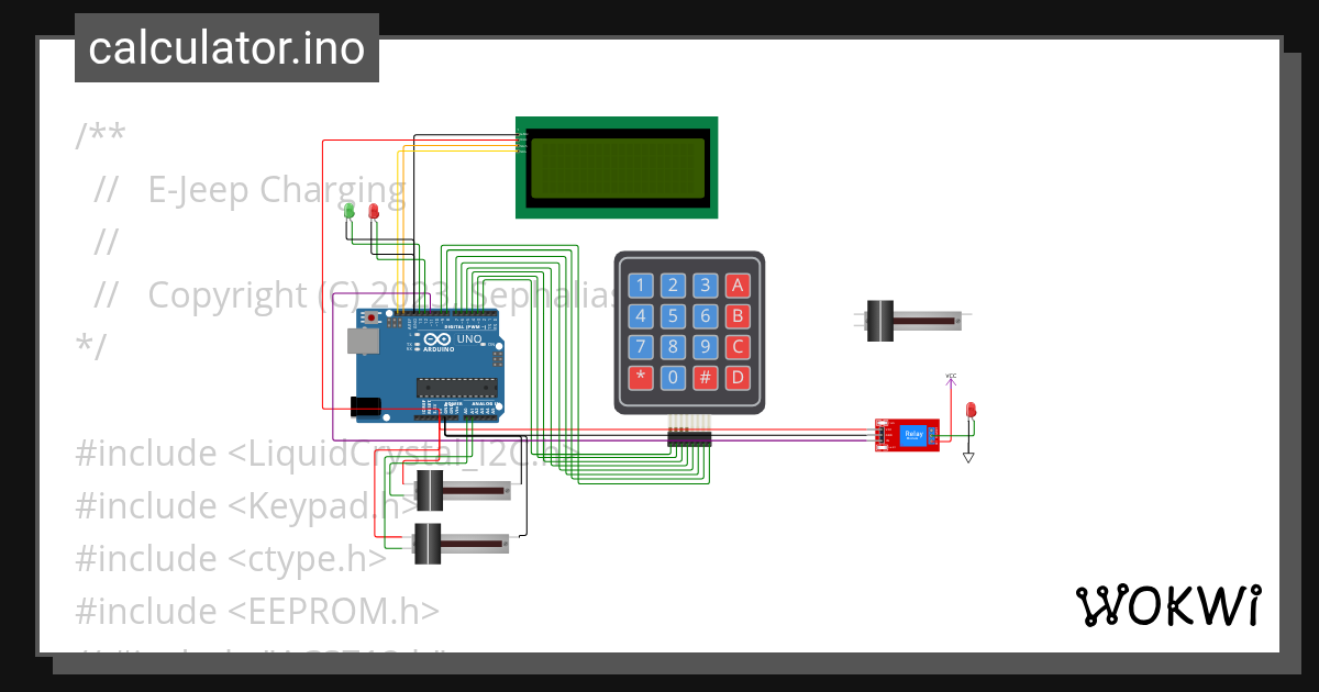 E-Jeep Charging BugFix - Wokwi ESP32, STM32, Arduino Simulator