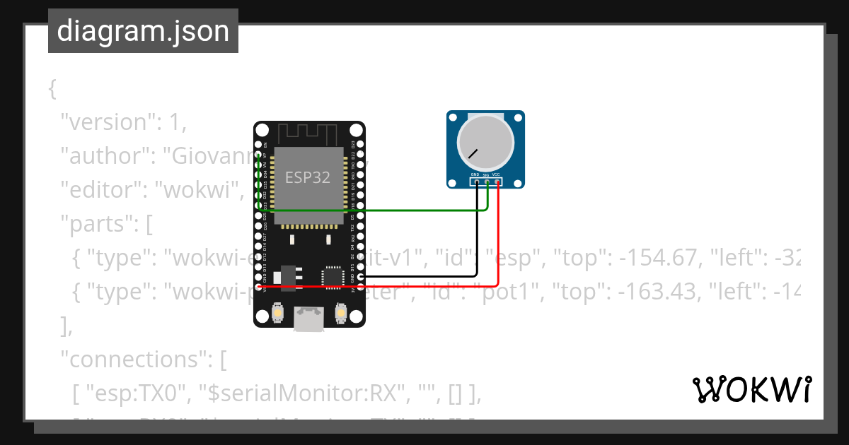 Potenciometro Wokwi Esp32 Stm32 Arduino Simulator
