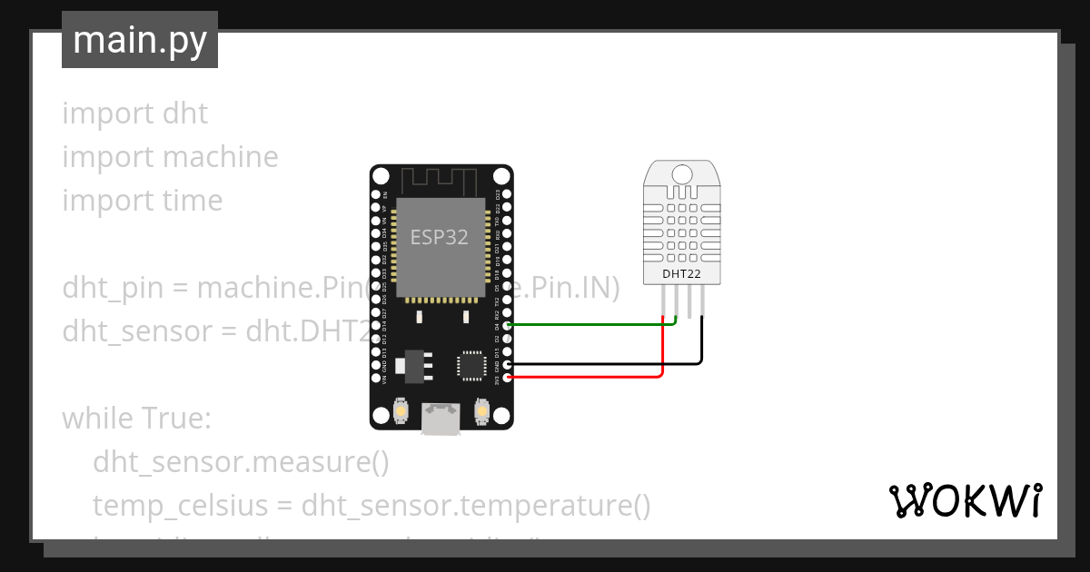 Temperatura - Wokwi ESP32, STM32, Arduino Simulator