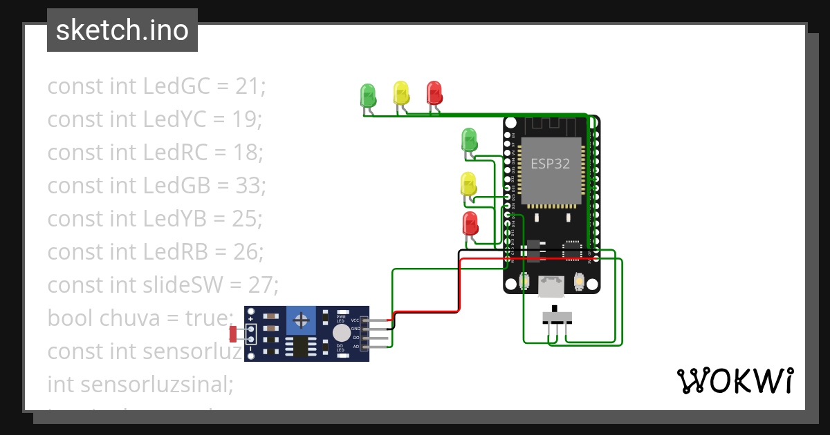 semaforo - Wokwi ESP32, STM32, Arduino Simulator
