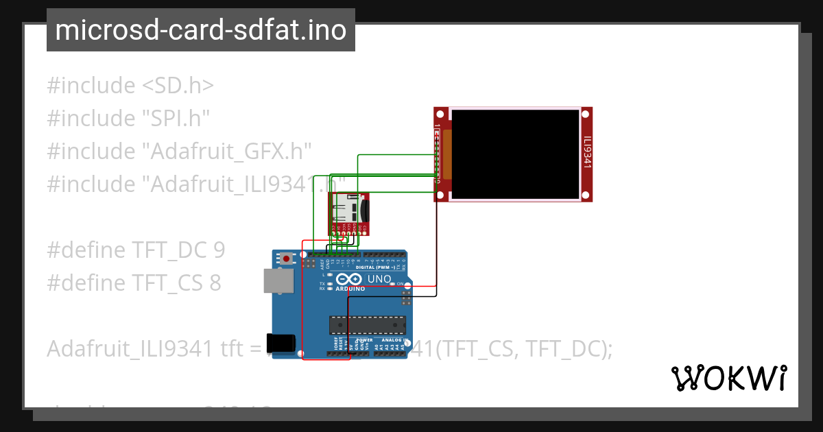 microsd-card-sdfat.ino Copy debug 1 - Wokwi ESP32, STM32, Arduino Simulator