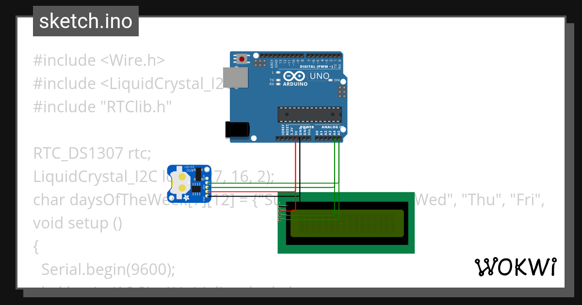 Clock UNO - Wokwi ESP32, STM32, Arduino Simulator