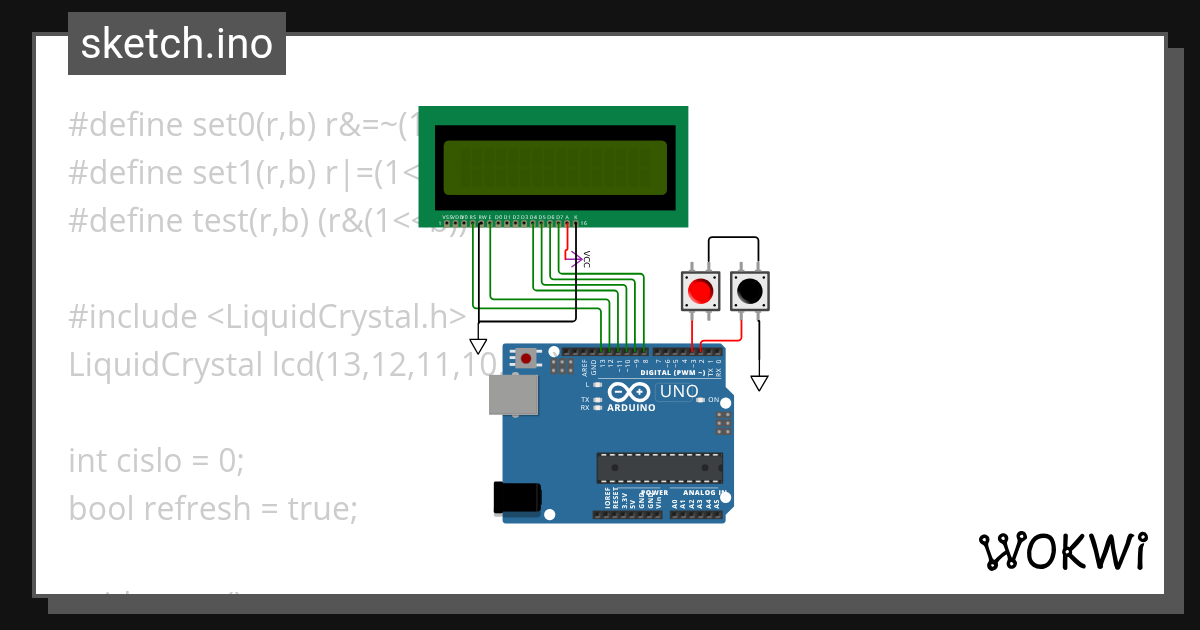 Prerusenie Register Lcd Wokwi Esp32 Stm32 Arduino Simulator