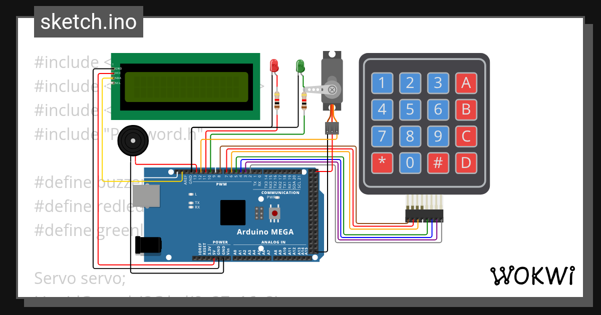 Project Keypad Servo Wokwi Arduino And Esp32 Simulator
