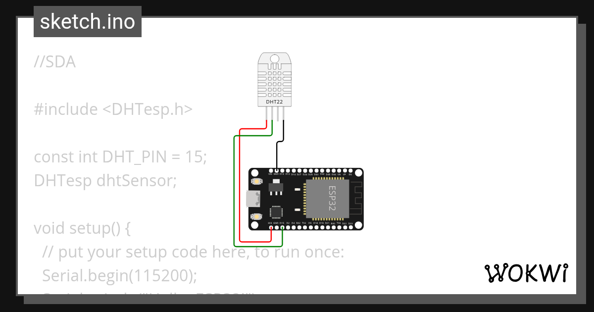 0322 DHT - Wokwi ESP32, STM32, Arduino Simulator