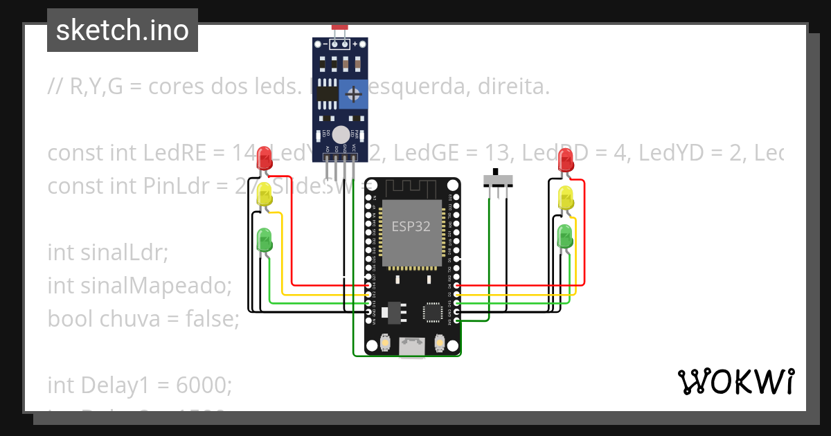 Projeto 1 (semáforos) Copy12222 Copy Copy Copy Copy - Wokwi ESP32, STM32, Arduino Simulator