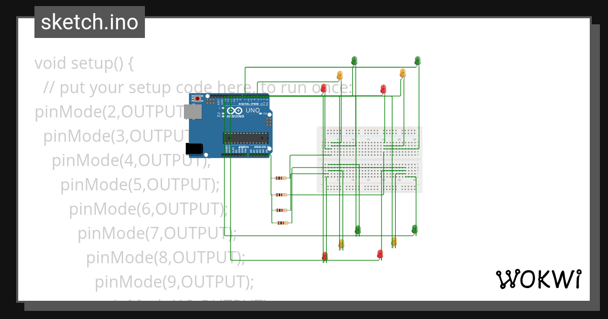 TP Arduino feu Copy kadima zawadi Gift - Wokwi ESP32, STM32, Arduino Simulator