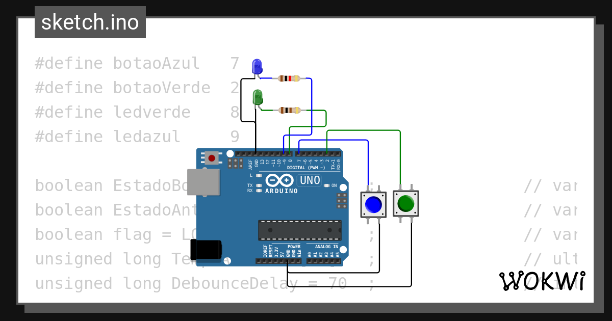 Doisbotaoconsiderandodebounce Wokwi Esp32 Stm32 Arduino Simulator