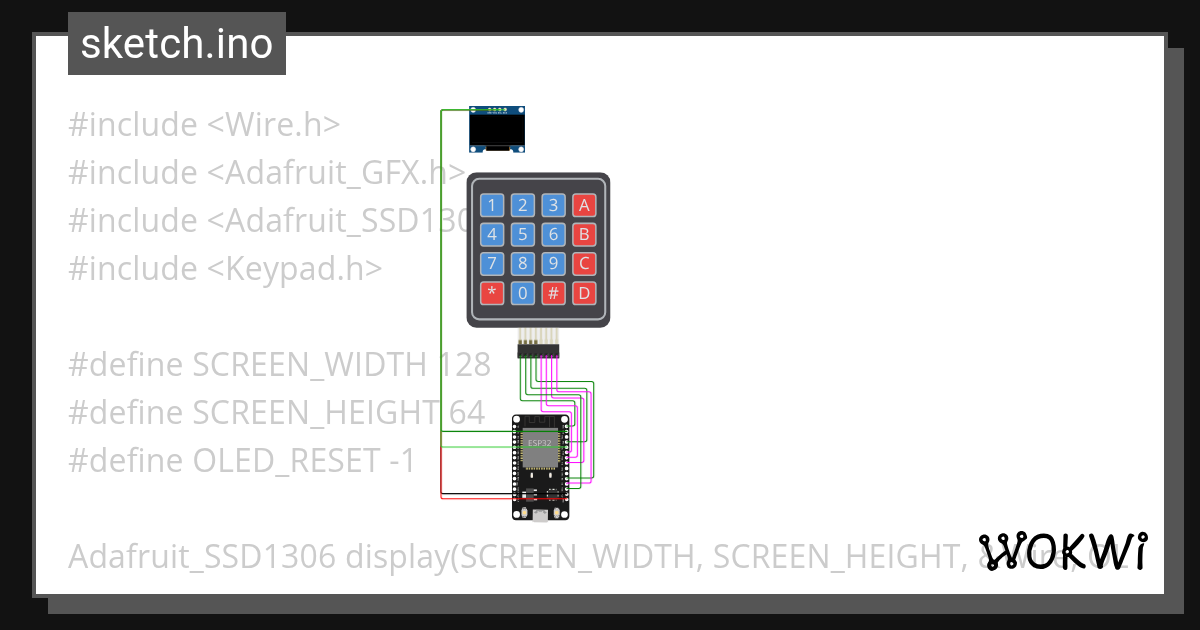 Keypad Wokwi Esp32 Stm32 Arduino Simulator 