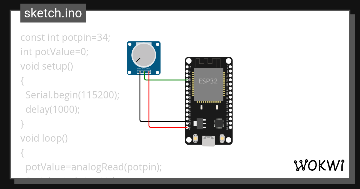 Potentiometer Wokwi Esp32 Stm32 Arduino Simulator 1102