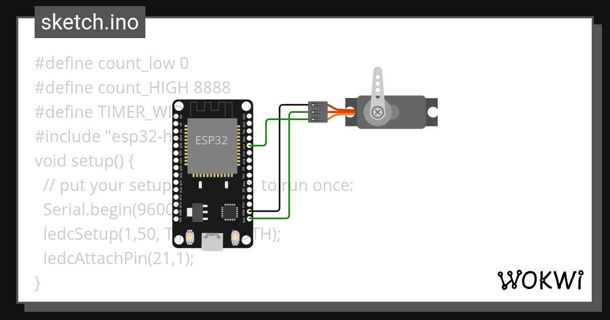 5th servo moor - Wokwi ESP32, STM32, Arduino Simulator