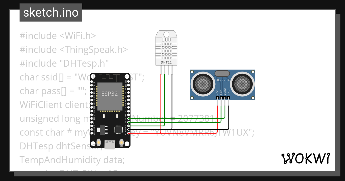 Dht And Ultrasonic Wokwi Esp32 Stm32 Arduino Simulator 3034