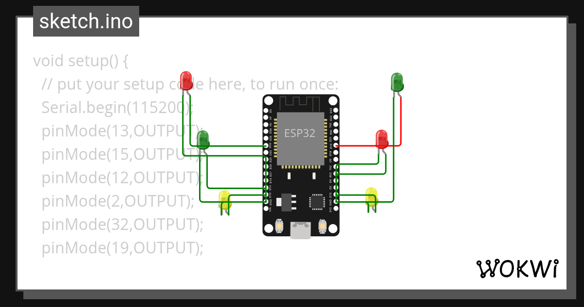 traffic deep - Wokwi ESP32, STM32, Arduino Simulator