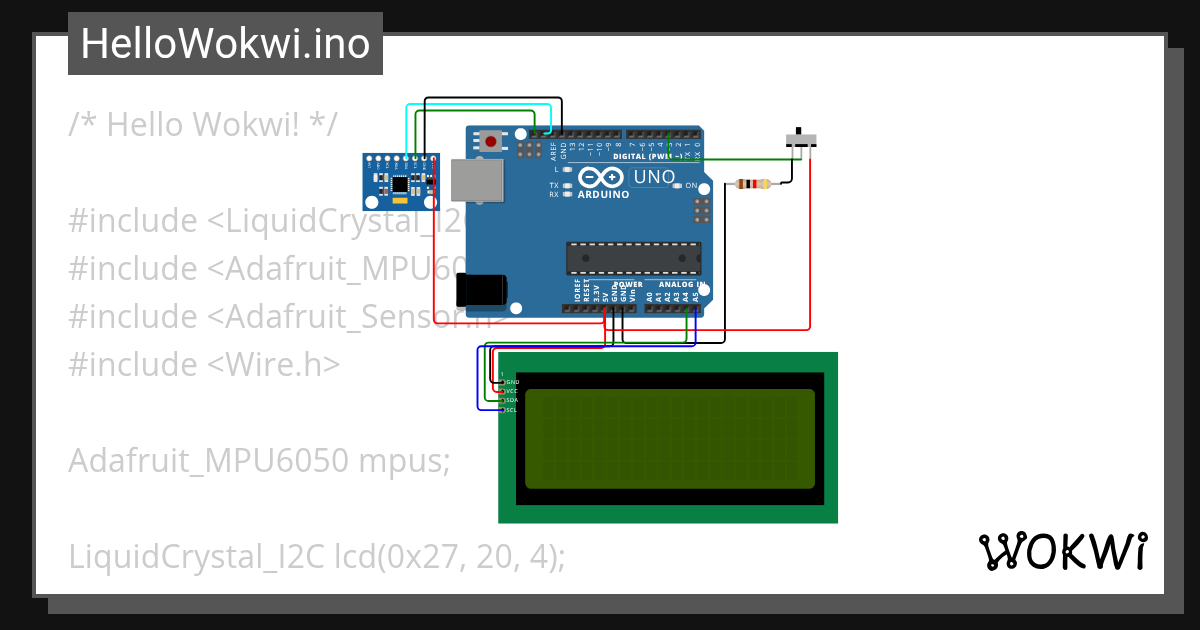 Measuring Roll, Pitch and G-force using 1arduino Copy - Wokwi ESP32 ...