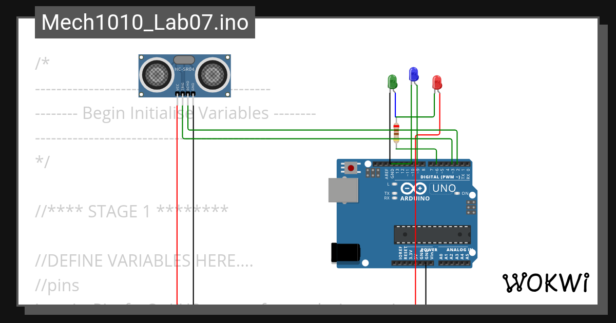 LAB 6 run away train - Wokwi ESP32, STM32, Arduino Simulator