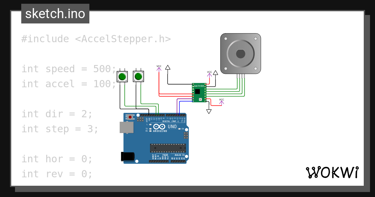 Motor De Passo Com A4988 Wokwi Esp32 Stm32 Arduino Simulator
