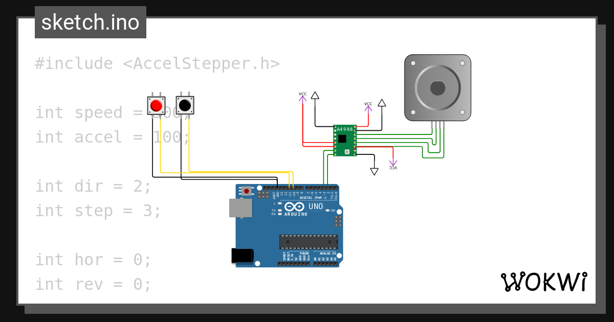 Aula 3 A4988 Wokwi Esp32 Stm32 Arduino Simulator