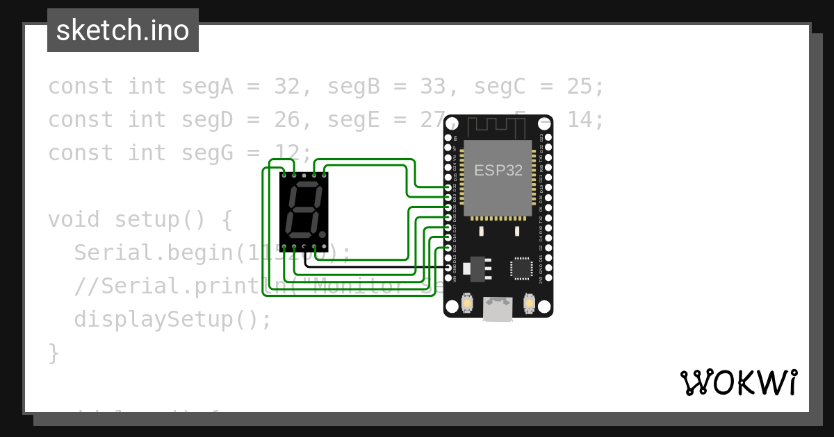 M35efdisplay7seg Wokwi Esp32 Stm32 Arduino Simulator