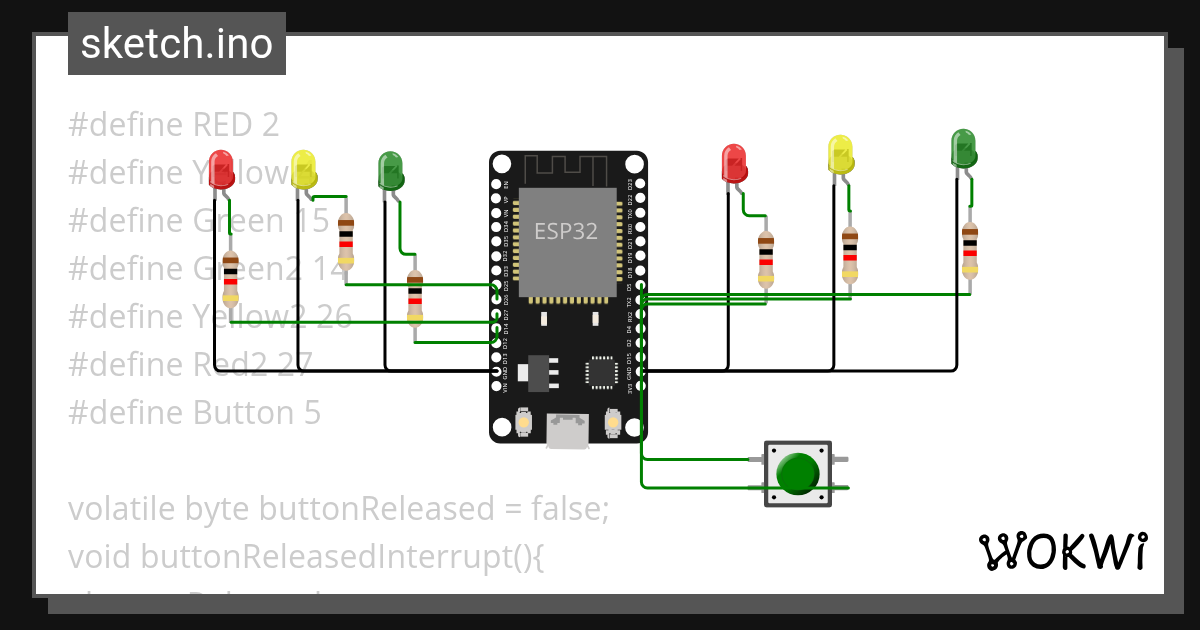 semaforo - Wokwi ESP32, STM32, Arduino Simulator