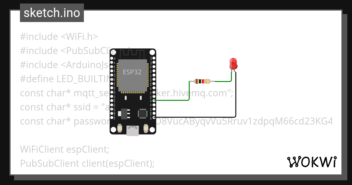 Led Mqtt Wokwi Esp32 Stm32 Arduino Simulator