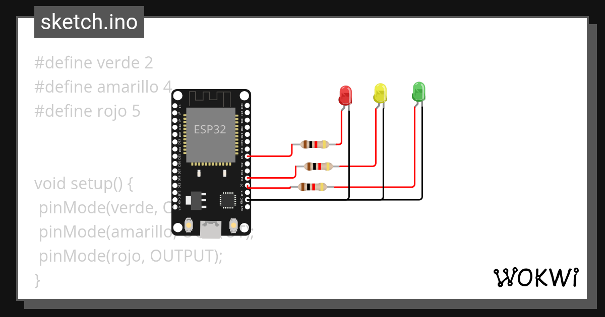 Semaforo Wokwi Esp32 Stm32 Arduino Simulator