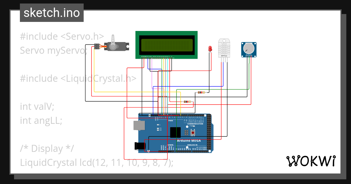 volt to Servo - Wokwi ESP32, STM32, Arduino Simulator