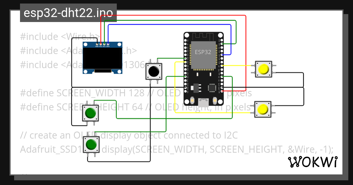 my-esp32-oled - Wokwi ESP32, STM32, Arduino Simulator