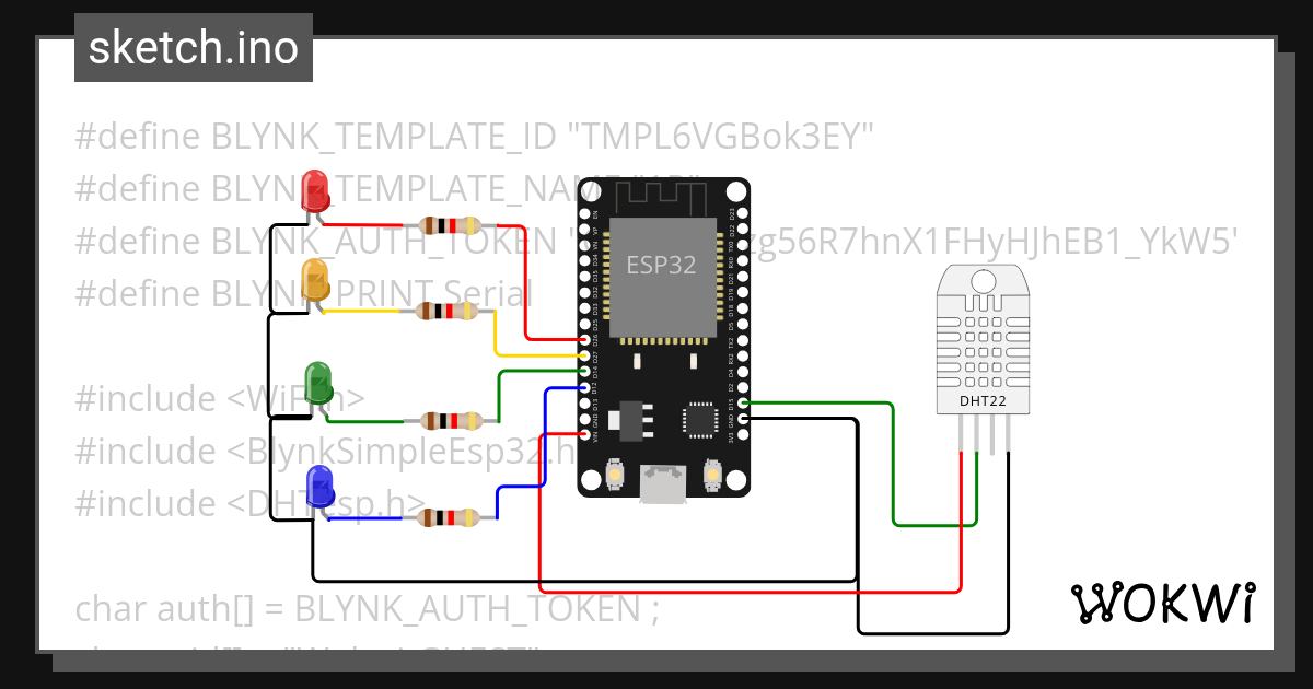 บทที่8 Blynk First Termo Wokwi Esp32 Stm32 Arduino Simulator