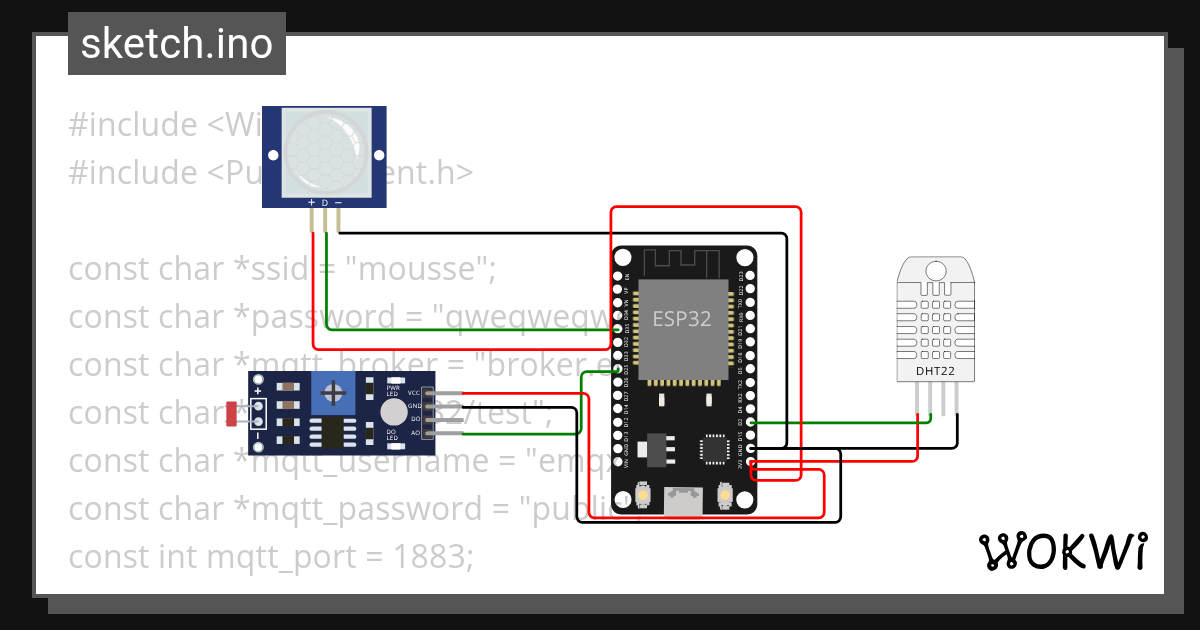 метеостанция ESP32 - Wokwi ESP32, STM32, Arduino Simulator