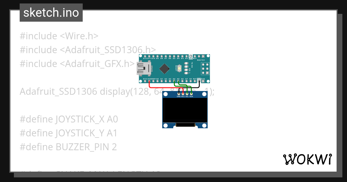 snake game - Wokwi ESP32, STM32, Arduino Simulator