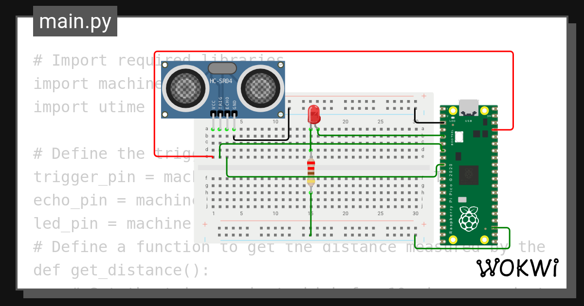 Ultrasonicsensor Wokwi Esp32 Stm32 Arduino Simulator 5157