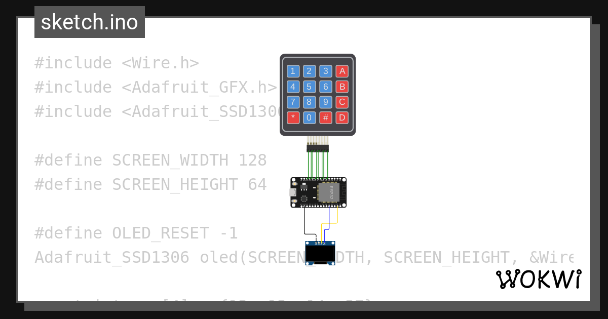 Keypad Esp32 Wokwi Esp32 Stm32 Arduino Simulator 5766