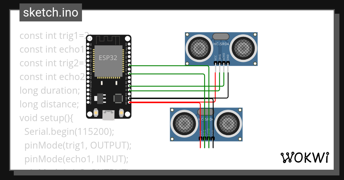 Hc Sr04 Wokwi Esp32 Stm32 Arduino Simulator