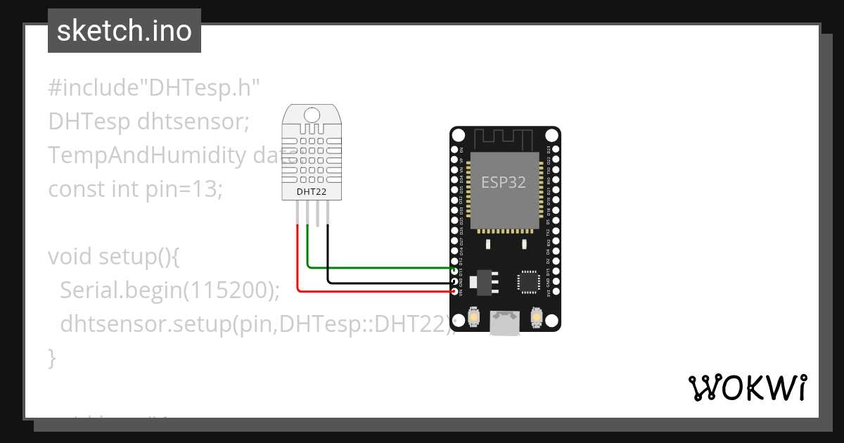 MITHUN_DHT - Wokwi ESP32, STM32, Arduino Simulator
