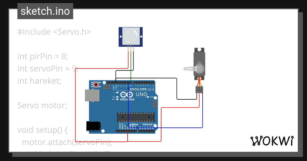 Pir Hareket Sensörü Kullanımı Wokwi Esp32 Stm32 Arduino Simulator 0790