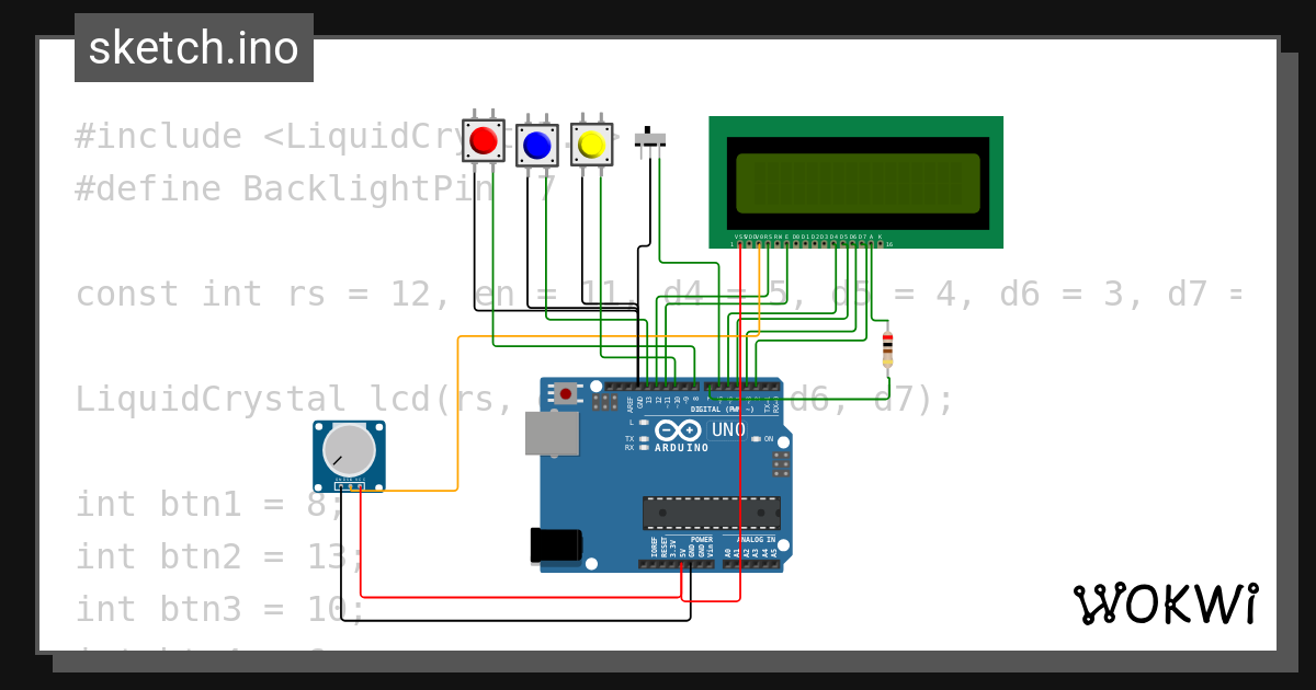 Lcd 16x2 Buttom Wokwi Esp32 Stm32 Arduino Simulator