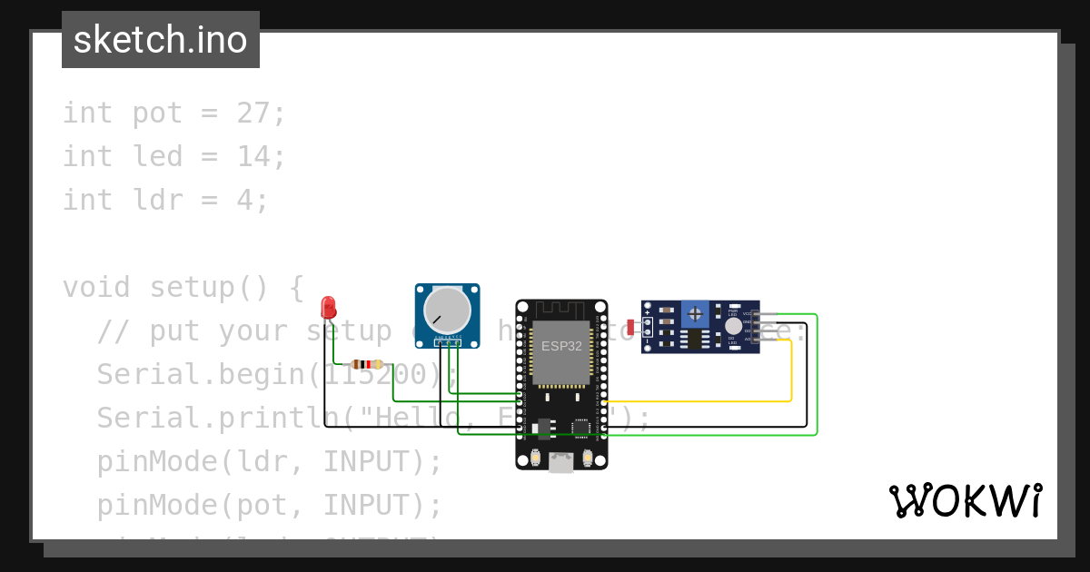 Led Pro Semaforo Com Sensor Wokwi Esp32 Stm32 Arduino Simulator 2741