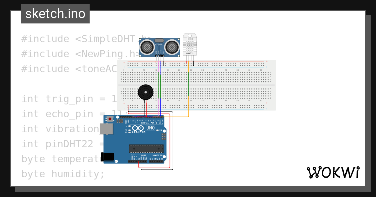 Distancetemp Sensor Test Wokwi Esp32 Stm32 Arduino Simulator 9797