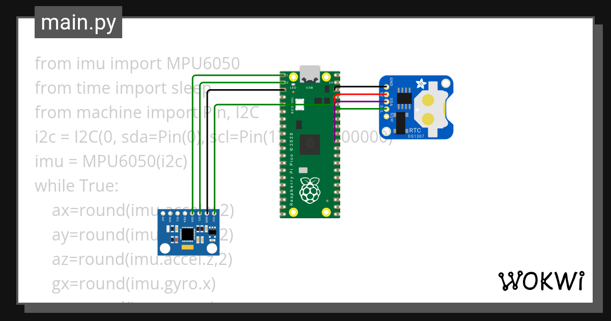 Giroscopio E Acelerometro Wokwi Esp32 Stm32 Arduino Simulator