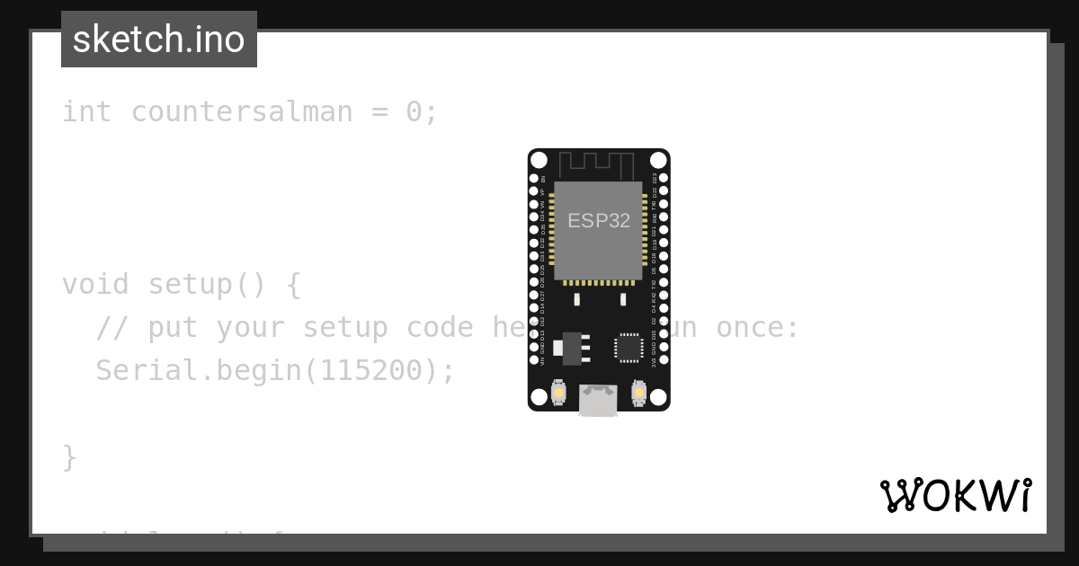 Latihan Pemanasan Wokwi Esp32 Stm32 Arduino Simulator 2710