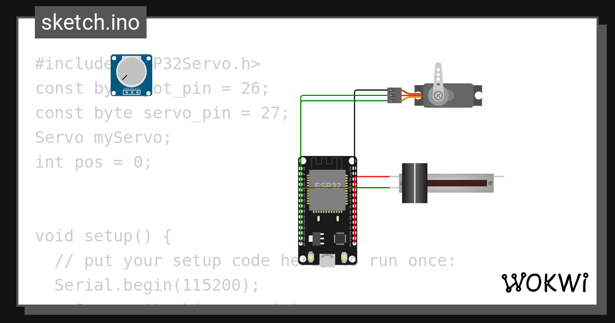 C261 Potentimetor Wokwi Esp32 Stm32 Arduino Simulator 8246