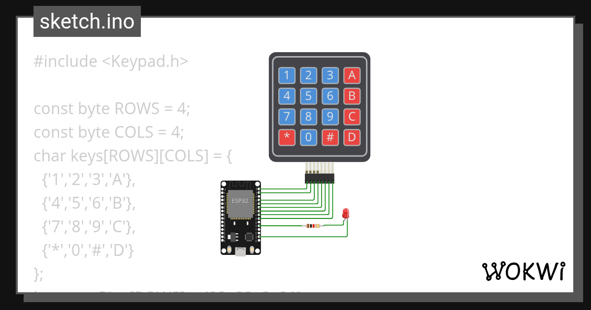 Latihan Esp32 Keypad Password Wokwi Esp32 Stm32 Arduino Simulator