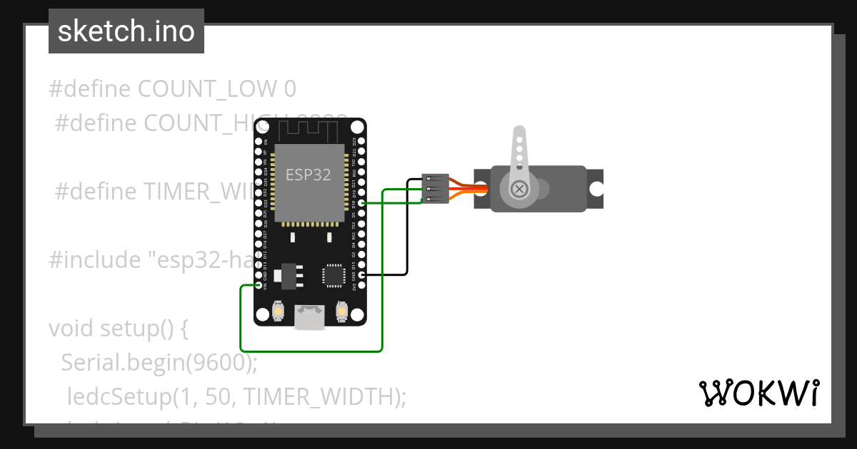 servo motor - Wokwi ESP32, STM32, Arduino Simulator