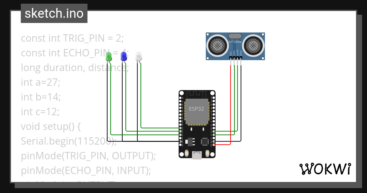 ultrasonic - Wokwi ESP32, STM32, Arduino Simulator