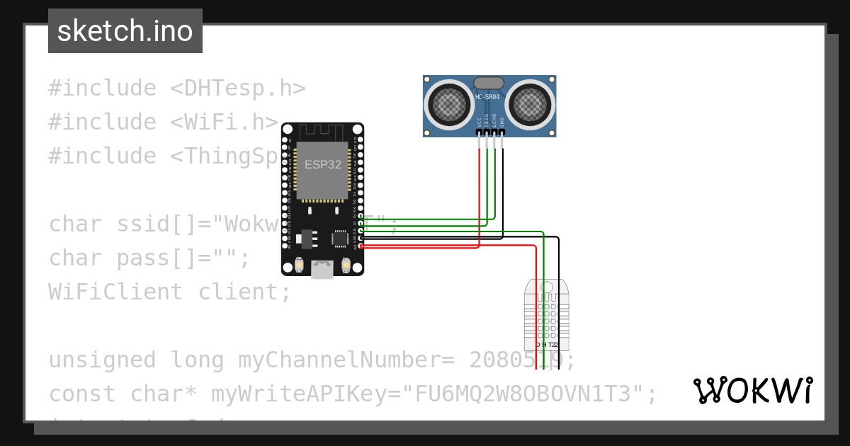 Ultrasonicsensor Wokwi Esp32 Stm32 Arduino Simulator 2012
