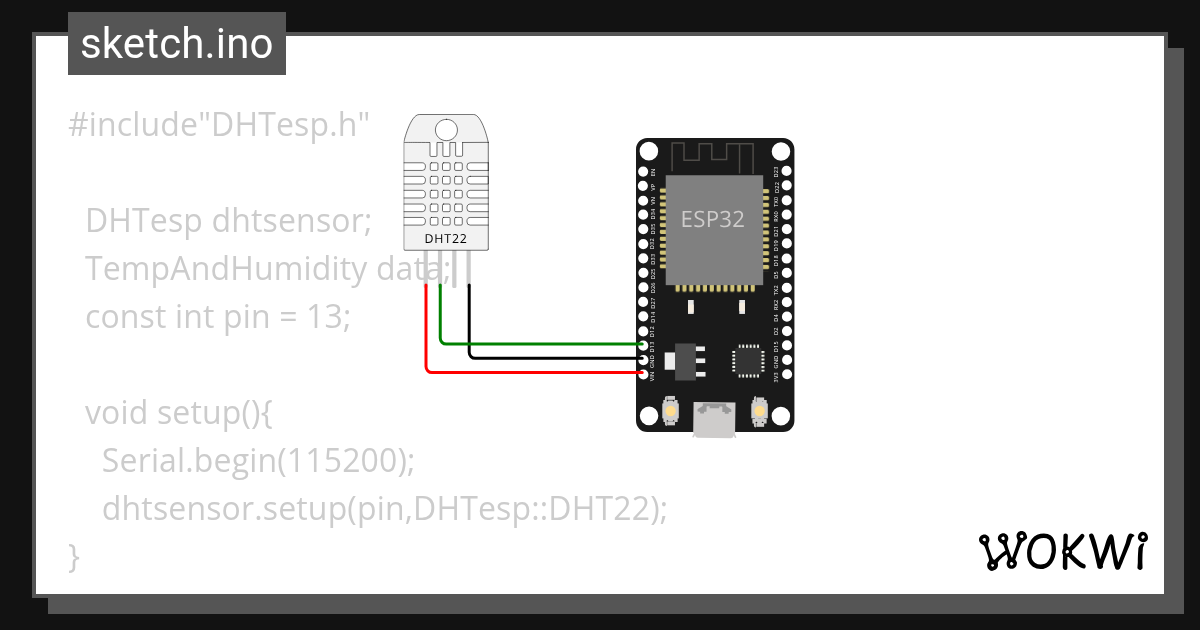 Name_dht - Wokwi ESP32, STM32, Arduino Simulator
